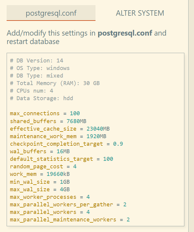 Configuring The Postgresql Database To Optimize It For Maximum Performance