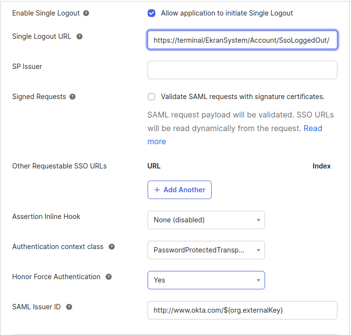 Integrating Okta SSO with Ekran System